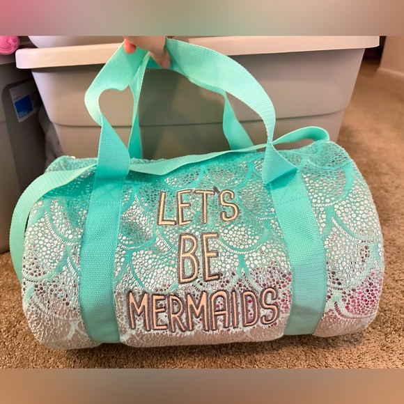Justice | Accessories | Kids Justice Girls Duffel Bag Mermaid Aqua ...